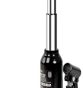 Torin 2 Ton (4,000 LBs) Double Ram Welded Bottle Jack for Car Auto Repair and House Lift, Black, ATH80202XB