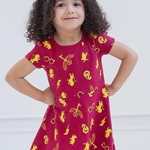 Harry Potter Big Girls Short Sleeve Dress Maroon 18-20