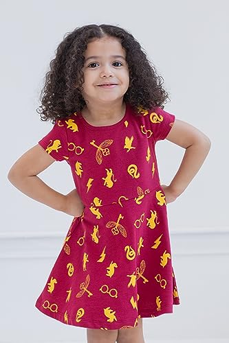 Harry Potter Big Girls Short Sleeve Dress Maroon 18-20