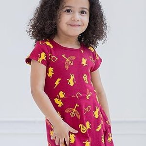 Harry Potter Big Girls Short Sleeve Dress Maroon 18-20