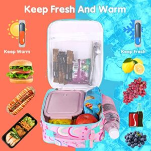 Pop Lunch Box for Girls Kids School Lunch Bag,Back to School Supplies Pop Insulated Lunch Box Tote for Kids School Travel Gifts,School Supplies Office Leakproof Cooler Bag Reusable Lunch Box Girls