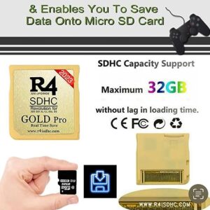 2023 Game Source SDHC Gold Adapter With 32 GB Micro SD With YS Menu With 500 In 1 Will Work On DS DSI DSIXL 2DS 2DSXL 3DS 3DSXL