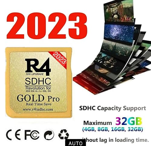 2023 Game Source SDHC Gold Adapter With 32 GB Micro SD With YS Menu With 500 In 1 Will Work On DS DSI DSIXL 2DS 2DSXL 3DS 3DSXL