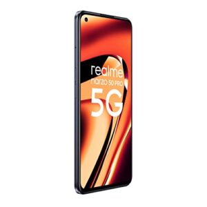 realme Narzo 50 Pro 5G Dual-SIM 128GB ROM + 6GB RAM (GSM only | No CDMA) Factory Unlocked 5G Smartphone (Hyper Black) - International Version