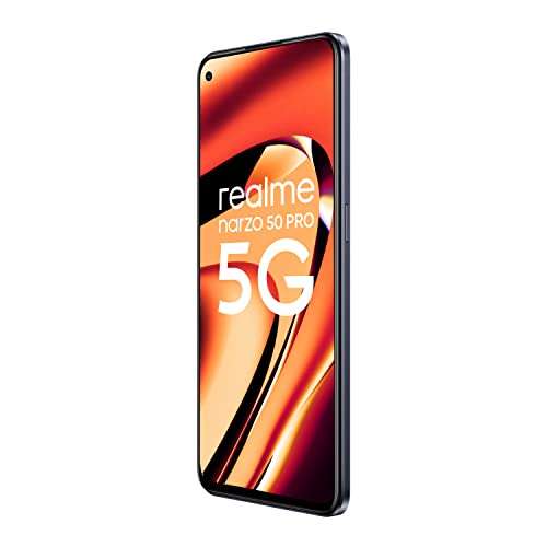 realme Narzo 50 Pro 5G Dual-SIM 128GB ROM + 6GB RAM (GSM only | No CDMA) Factory Unlocked 5G Smartphone (Hyper Black) - International Version