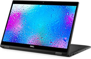 dell latitude 7390 2-in-1 touchscreen laptop, i7 8650u 1.9ghz, 16gb ram, 512gb nvme ssd, thunderbolt 3, 1080p full hd, webcam, windows 10 pro (renewed)