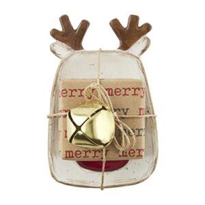 mud pie farmhouse christmas reindeer soap bar set, jingle