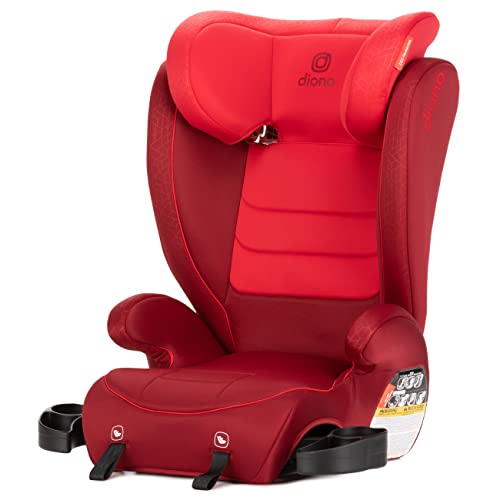 Diono Monterey 2XT Latch 2 in 1 High Back Booster Car Seat with Expandable Height & Width, Side Impact Protection, 8 Years 1 Booster, Red