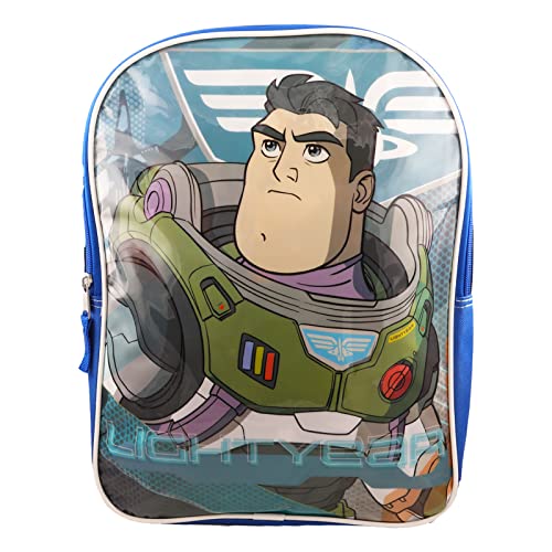 Buzz Lightyear Backpack for Kids - 5 Pc Bundle with 16" Buzz Lightyear School Backpack Bag, Water Bottle, Toy Story Temporary Tattoos, and More (Toy Story School Supplies)