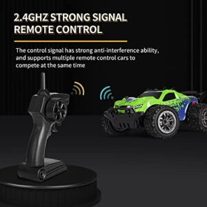 iBliver Remote Control Car, 1:20 Fast 28KM/H Remote Control Monster Truck, All Terrain RC Vehicle Truck Crawler with Two Batteries, Throttle Speed Adjust and LED Light for Boys Kids and Adults