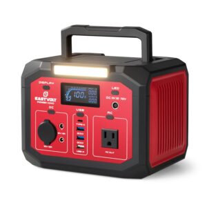 eastvolt portable power station 240w, 201.6wh/56000mah lithium-ion battery with 110v ac outlet, solar generator (solar panel optional) for emergencies home and outdoor camping