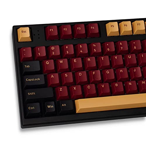 Red Samurai Keycaps Set 164 Keys PBT Doubleshot Keycaps Cherry Profile Custom Keyboard Keycaps for Cherry MX 61/64/68/84/87 Mechanical Keyboards