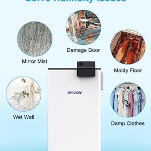 Dehumidifiers for Home Up to 7500 Cubic Feet, SEAVON Dehumidifier with Remote Controller, Auto-off, 2 Working Modes Quiet and Portable Dehumidifiers Perfect for Bedroom, Bathroom, Basement, RV