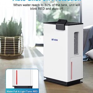 Dehumidifiers for Home Up to 7500 Cubic Feet, SEAVON Dehumidifier with Remote Controller, Auto-off, 2 Working Modes Quiet and Portable Dehumidifiers Perfect for Bedroom, Bathroom, Basement, RV