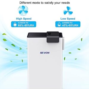 Dehumidifiers for Home Up to 7500 Cubic Feet, SEAVON Dehumidifier with Remote Controller, Auto-off, 2 Working Modes Quiet and Portable Dehumidifiers Perfect for Bedroom, Bathroom, Basement, RV