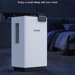 Dehumidifiers for Home Up to 7500 Cubic Feet, SEAVON Dehumidifier with Remote Controller, Auto-off, 2 Working Modes Quiet and Portable Dehumidifiers Perfect for Bedroom, Bathroom, Basement, RV