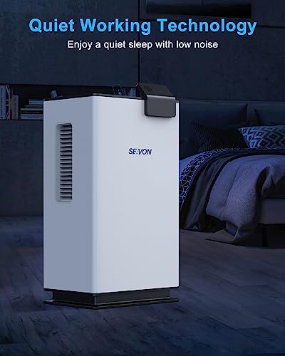 Dehumidifiers for Home Up to 7500 Cubic Feet, SEAVON Dehumidifier with Remote Controller, Auto-off, 2 Working Modes Quiet and Portable Dehumidifiers Perfect for Bedroom, Bathroom, Basement, RV