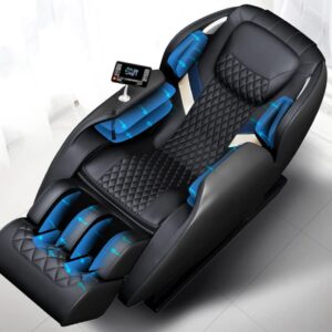 Massage Chair Full Body Recliner - Zero Gravity with Heat and Shiatsu Massage Office Chair Sl Track Intelligent Body Detection LCD Touch Screen Display Bluetooth Speaker Airbags Foot Rollers (Black)