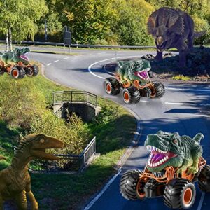 Bennol Remote Control Dinosaur Car for Boys Kids, 2.4Ghz RC Dinosaur Truck Toys for Toddlers, Electric Hobby RC Car Toys with Light & Sound Spray Birthday Gift for 3 4 5 6 7 8 Year olds Kids Boys Girl