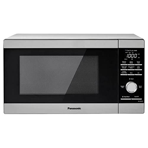 Panasonic NN-SD65LS 1.3 Cu. Ft Genius Sensor and Inverter Technology Clear Black Glass Screen Turbo Defrost Child Lock Countertop Microwave Oven (Renewed)