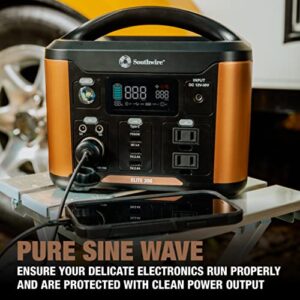 Southwire Elite 300 Series, 296Wh Backup Lithium Battery, 120V/300W Pure Sine Wave AC Outlet, Solar Generator (Solar Panel Not Included) for Camping, Travel, RV, Outdoors and more