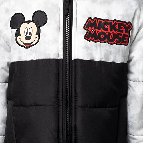 Disney Mickey Mouse Toddler Boys Zip Up Winter Coat Puffer Jacket 5T