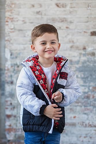 Disney Mickey Mouse Toddler Boys Zip Up Winter Coat Puffer Jacket 5T