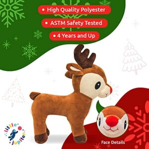 Little Jupiter Reindeer Stuffed Animal Plush Pet Set - Includes Reindeer Stuffed Toy with Purse for Age 4-5 - 6-7 yrs - Christmas Stuffed Animal for Girls - Stuffed Animals - Toy Reindeer