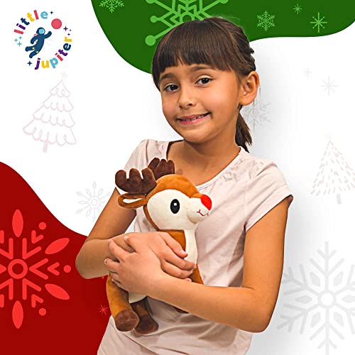 Little Jupiter Reindeer Stuffed Animal Plush Pet Set - Includes Reindeer Stuffed Toy with Purse for Age 4-5 - 6-7 yrs - Christmas Stuffed Animal for Girls - Stuffed Animals - Toy Reindeer