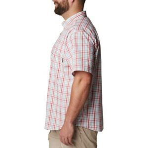 Columbia Men's Rapid Rivers II Short Sleeve Shirt, Sunset Red Multi Gingham, Large