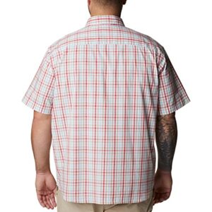 Columbia Men's Rapid Rivers II Short Sleeve Shirt, Sunset Red Multi Gingham, Large