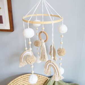 Neutral Boho Rainbow Baby Mobile for Crib Mobile Nursery DéCor