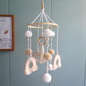 Neutral Boho Rainbow Baby Mobile for Crib Mobile Nursery DéCor