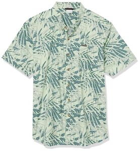 columbia men's rapid rivers printed short sleeve shirt, metal dye palms, x-large