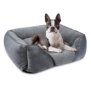 aiperro dog bed,small dog beds,cozy small pets friendly design machine washable rectangle cat bed,orthopedic calming dog sofa bed soft sleeping puppy beds,breathable cuddler and nonskid bottom 20x19