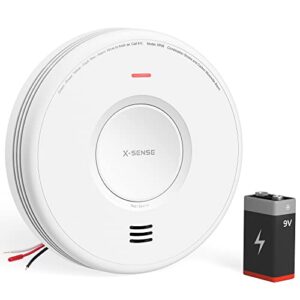 X-Sense AC Hardwired Combination Smoke and Carbon Monoxide Detector, Hardwired Interconnected Smoke and CO Detector Alarm with Replaceable Battery Backup, XP06, 3-Pack