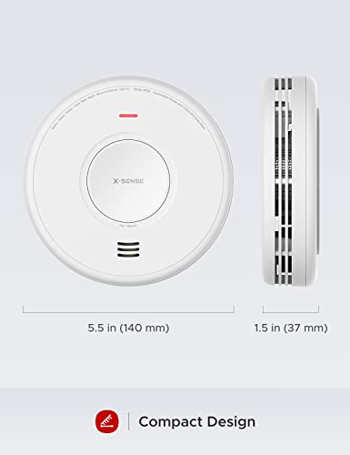 X-Sense AC Hardwired Combination Smoke and Carbon Monoxide Detector, Hardwired Interconnected Smoke and CO Detector Alarm with Replaceable Battery Backup, XP06, 3-Pack