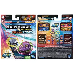 BEYBLADE Burst QuadStrike Fierce Bazilisk B8 and Hydra Kerbeus K8 Spinning Top Dual Pack, 2 Battling Game Top Toy for Kids Ages 8 and Up