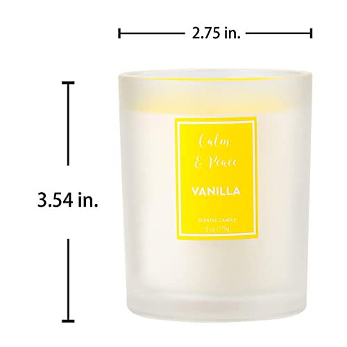 Vanilla Scented Candles for Home Aromatherapy Candle Gifts for Women, Long Lasting Glass Jar Soy Candle Help Relaxing Stress Relief Cool Meditation Healing Calming