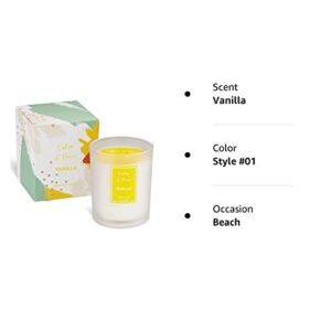 Vanilla Scented Candles for Home Aromatherapy Candle Gifts for Women, Long Lasting Glass Jar Soy Candle Help Relaxing Stress Relief Cool Meditation Healing Calming