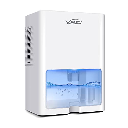 VANSU High-Efficiency 136oz Dehumidifier for Home, 4000ml Water Tank Capacity, 5300 Cubic Feet ft Portable Quiet Small Dehumidifier with Auto-Off for Basements, Large & Medium Sized Rooms, and Bathrooms (White)