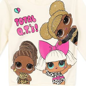 L.O.L. Surprise! Diva Fierce Queen Bee Big Girls Fleece Fashion Pullover Sweatshirt and Pants Set Pink/White 18-20