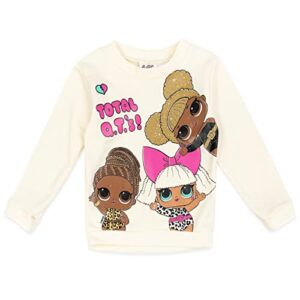 L.O.L. Surprise! Diva Fierce Queen Bee Big Girls Fleece Fashion Pullover Sweatshirt and Pants Set Pink/White 18-20