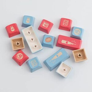 Hyekit PBT Keycaps 138 Keys Soy Milk Keycaps Dye-Sublimation Cute Keycaps XDA Profile Custom Keycaps for for Mac Windows PC Mechanical Keyboards