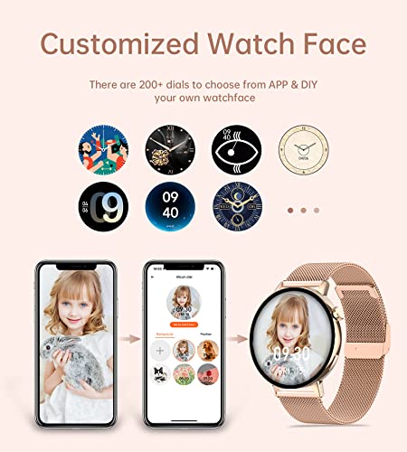 Iaret Smart Watch for Women, Dial Answer Calls Smartwatch for Android iOS Phones Waterproof Activity Fitness Tracker with 1.32" Full Touch Screen 20 Sports Modes Pedometer Heart Rate Sleep Monitor