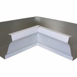 6" Inside Miter Professional brand heavy gauge aluminum K-Style Gutters, Gutter Corner, Mitre (6-inch, White)