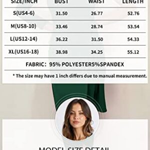 BTFBM Women Elegant Long Sleeve One Shoulder Cocktail Dress Bodycon Ruched Tie Waist Wrap Dress Solid Color Midi Party Dress(Solid Dark Green,Small)