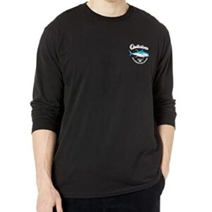 Quiksilver Men's Real One Long Sleeve Tee Shirt, Black, Large