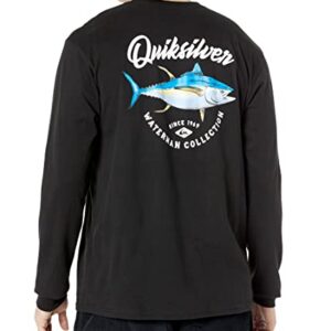 Quiksilver Men's Real One Long Sleeve Tee Shirt, Black, Large