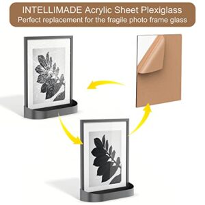 INTELLIMADE, Acrylic Sheet Plexiglass 20" x 24" Rectangle Panel 1/4" (6mm) Thick, Cast Plexi Glass Board with Protective Paper for Signs, DIY Display Projects, Craft and Easy to Cut, Clear, 1-Pack